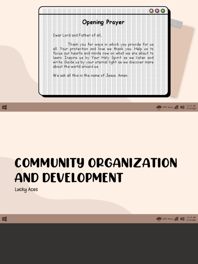 Lesson 7 Community Organization and Development | PDF