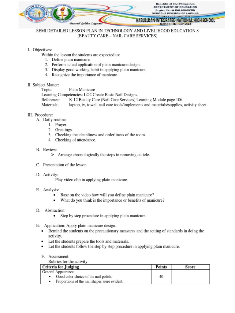 Semi Detailed Lesson Plan Cot PDF Free | PDF