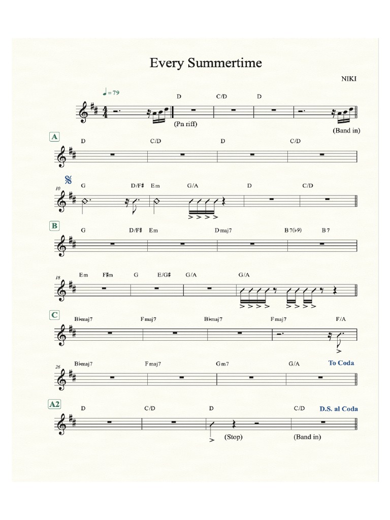 Every Summertime | PDF