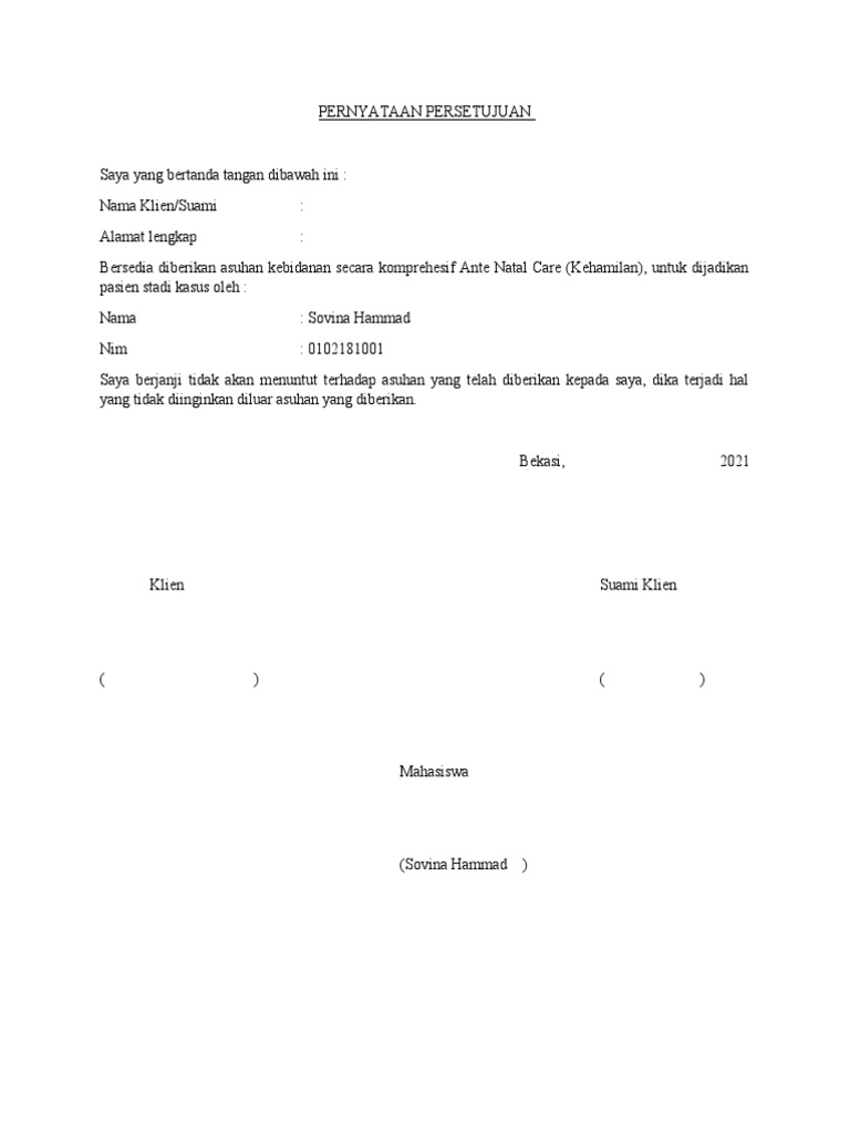 Pernyataan Persetujuan SK | PDF