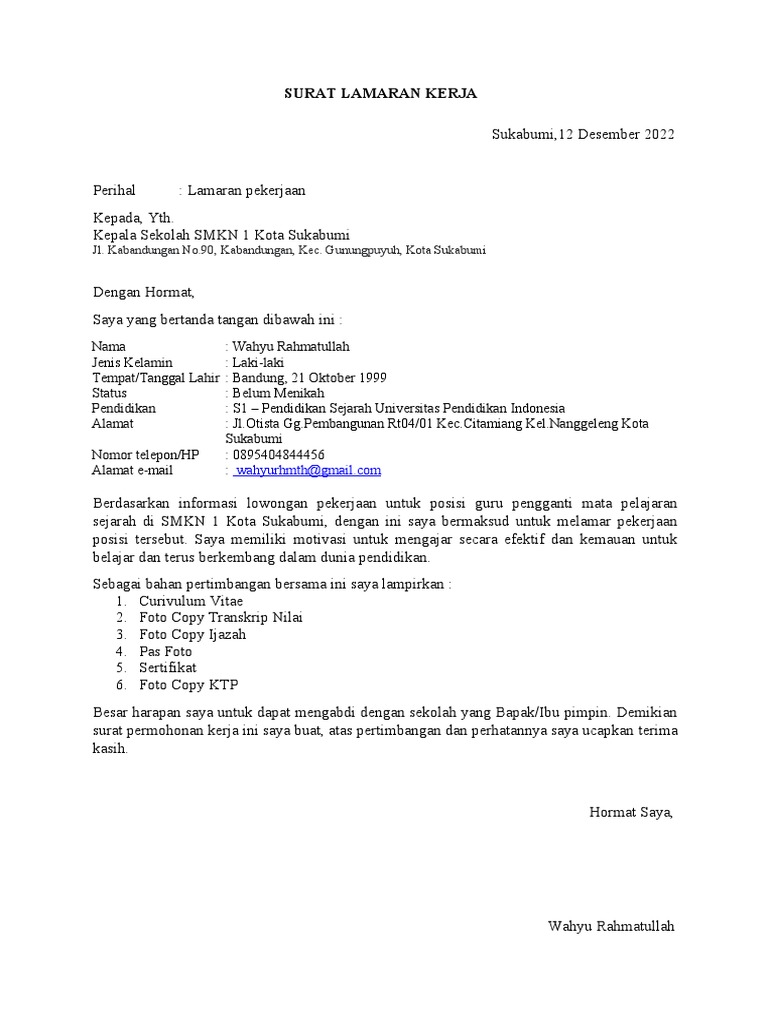 Lamaran Wahyu | PDF | Kesehatan Holistik