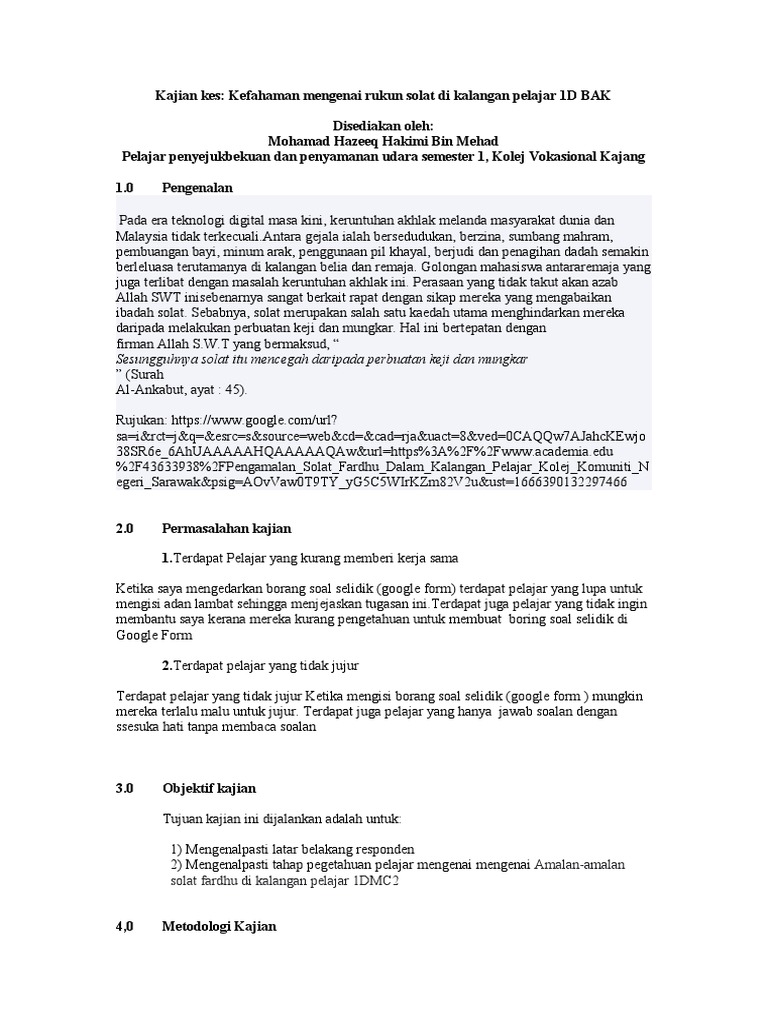 Kajian Kes Pengajian Islam | PDF