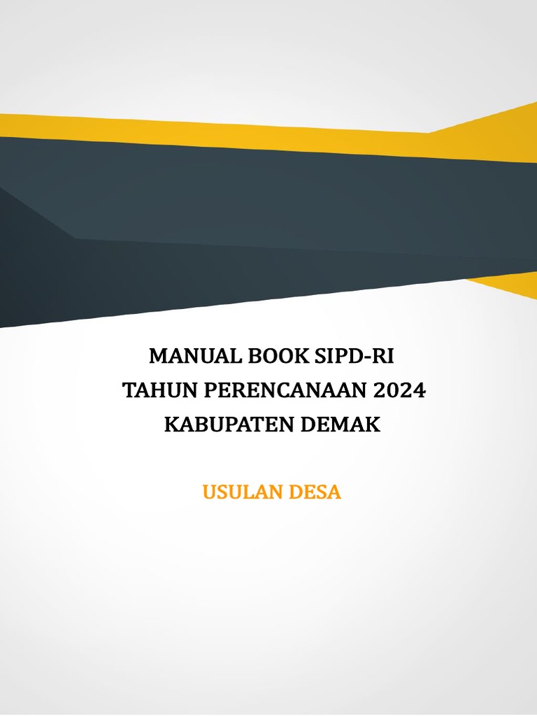 Panduan Sipd - Usulan Desa Ta 2024 | PDF