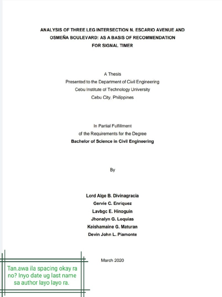 Sample Commented CE Thesis Manuscript by Engr. LaspiÃ As | PDF