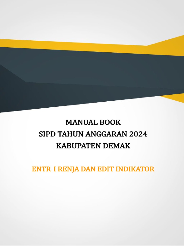 Manual SIPD Demak 2024 | PDF
