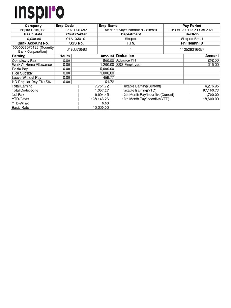Salaryslip | PDF