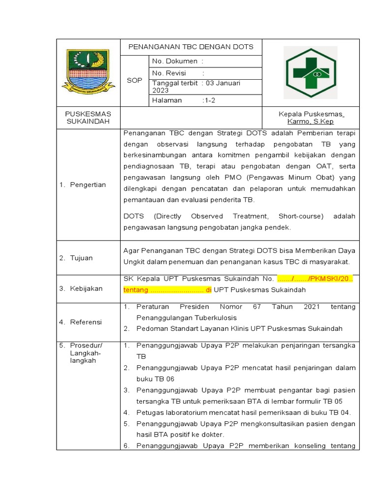 Penanganan TBC dengan Strategi DOTS | PDF