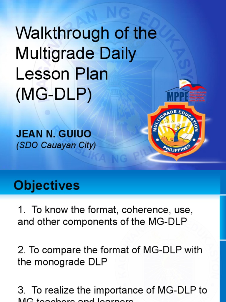 MG-DLP Walkthrough | PDF | Lesson Plan | Teachers