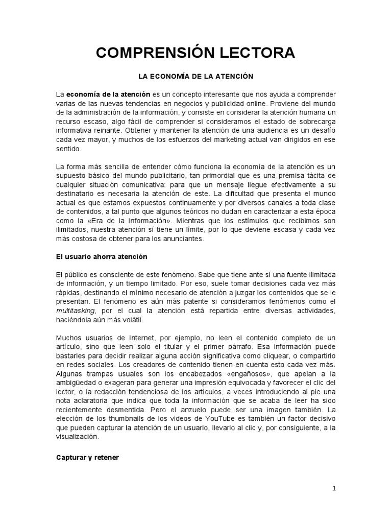 COMPRENSIÓN LECTORA - 1191 - Práctica | PDF | Espacio X | Método de ...