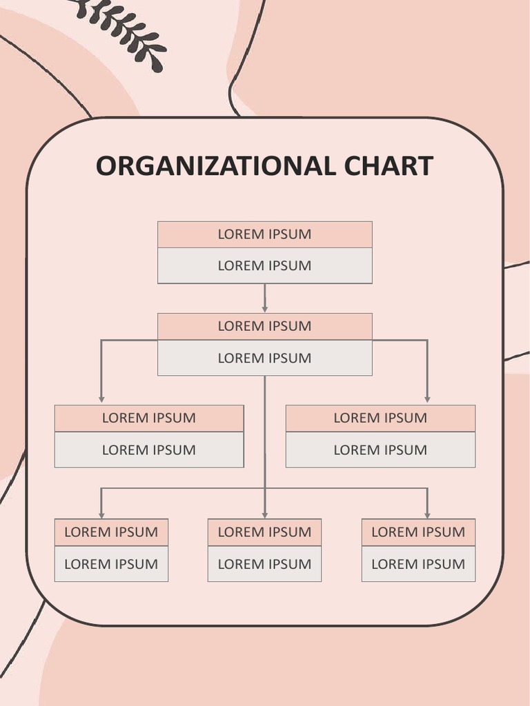 Rose Aesthetic Organizational Chart Template Computer1001 | PDF