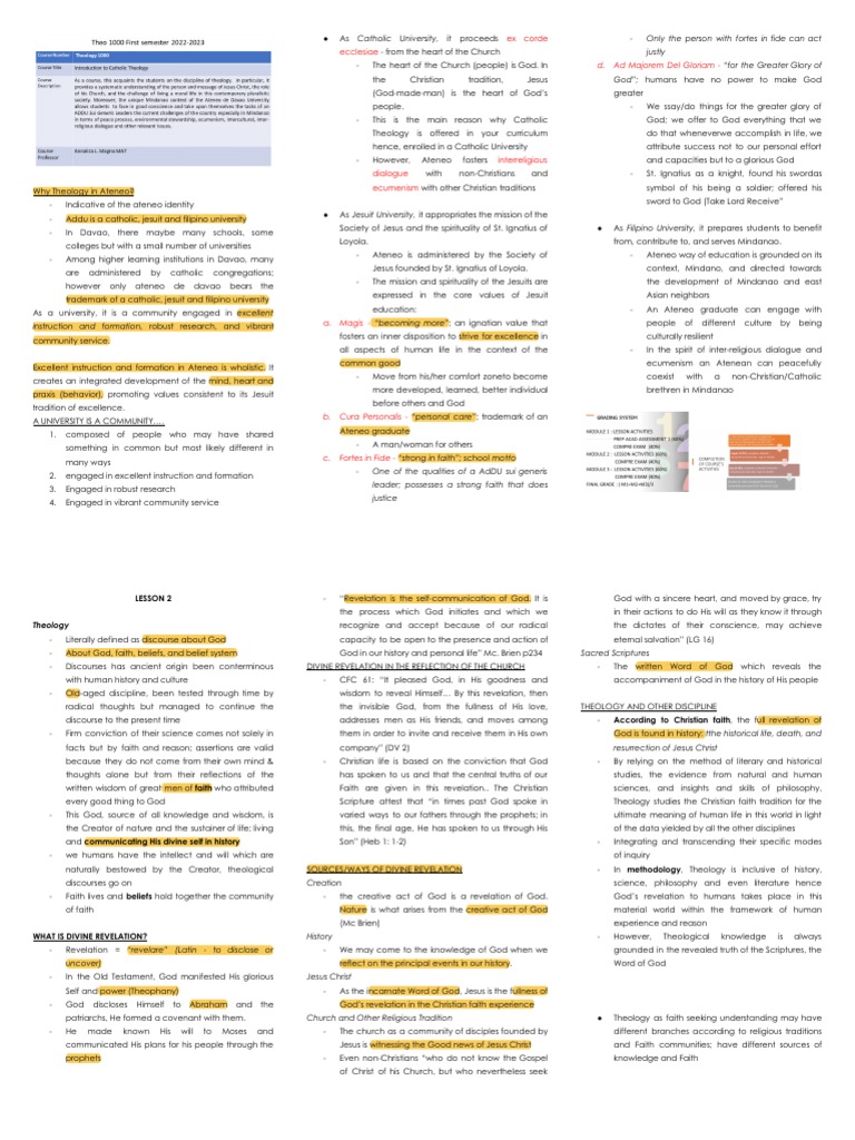 Theo Module 1 | Download Free PDF | Faith | Revelation