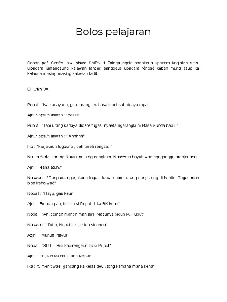Teks Drama BSD | PDF