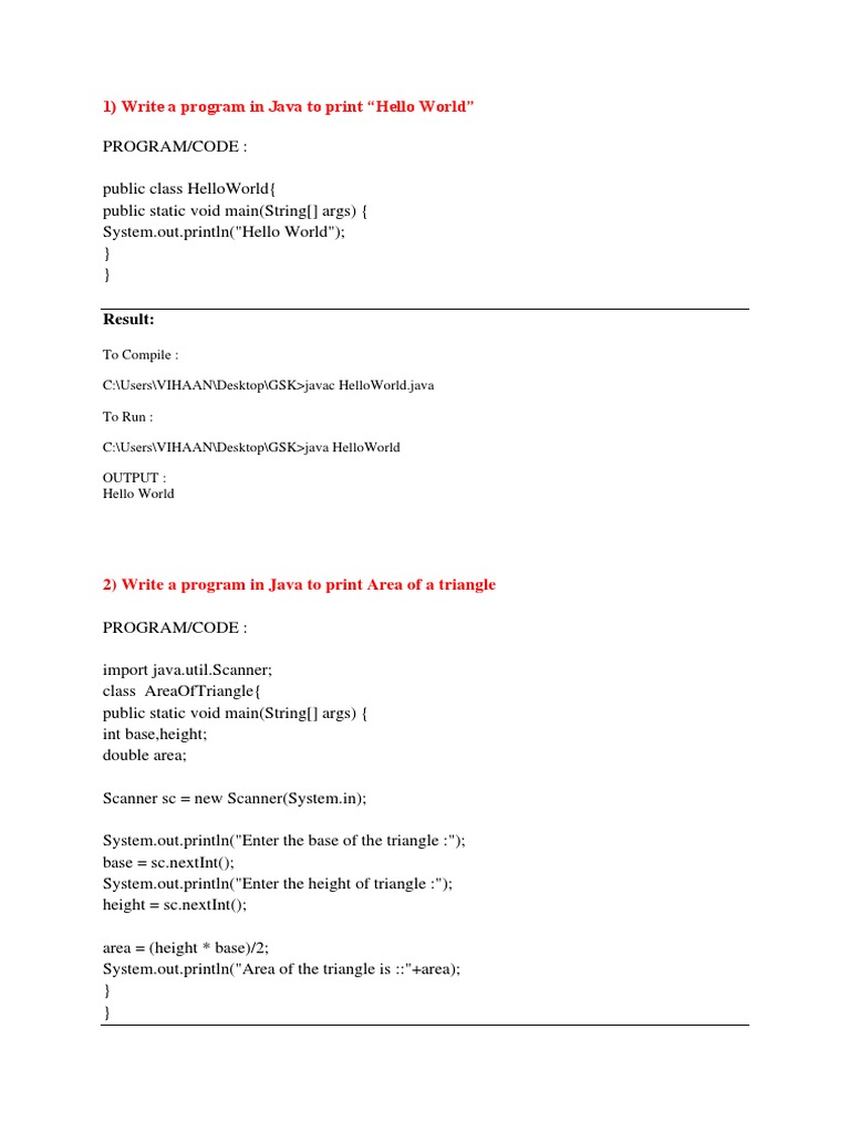 Java Lab Guide Part1 | Download Free PDF | Inheritance (Object Oriented Programming) | Method ...