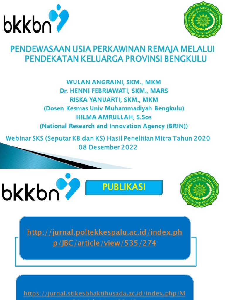 Pendewasaan Usia Perkawinan Remaja | PDF