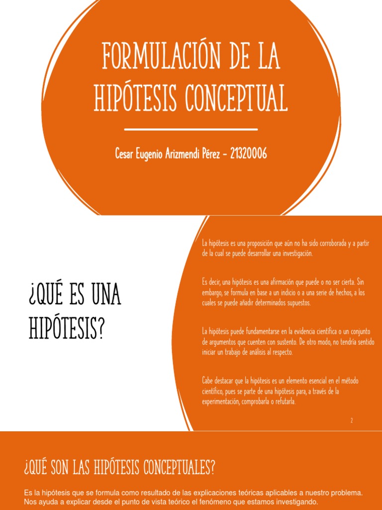 Formulación de La Hipótesis Conceptual | PDF | Hipótesis | Teoría