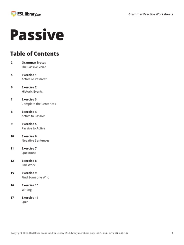 Grammar and Listening Passive - US - Student | PDF | Verb | Linguistics
