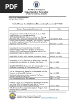 Memo INSET - 2023 FINAL | PDF | Educational Assessment | Learning