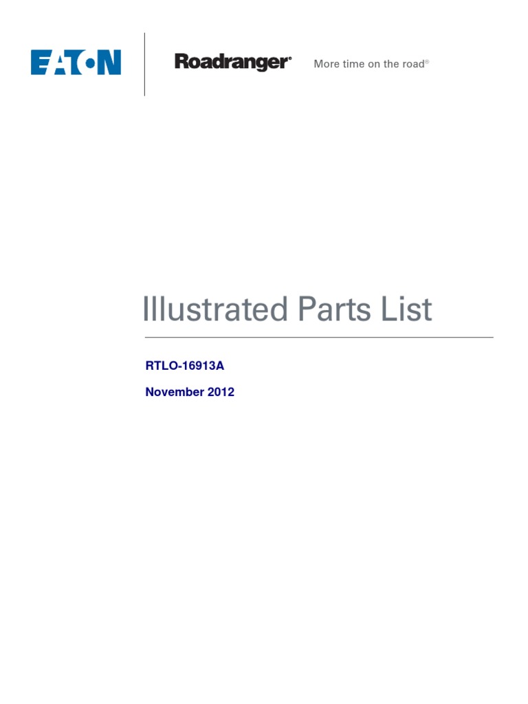 RTLO 16913A Fuller 13 Speed Parts Breakdown Manual | PDF | Screw ...