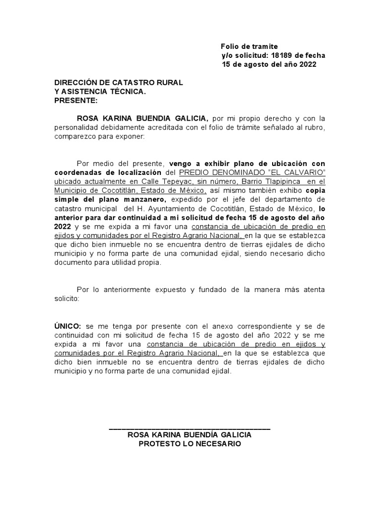 Oficio Dirigido Al Ran | PDF