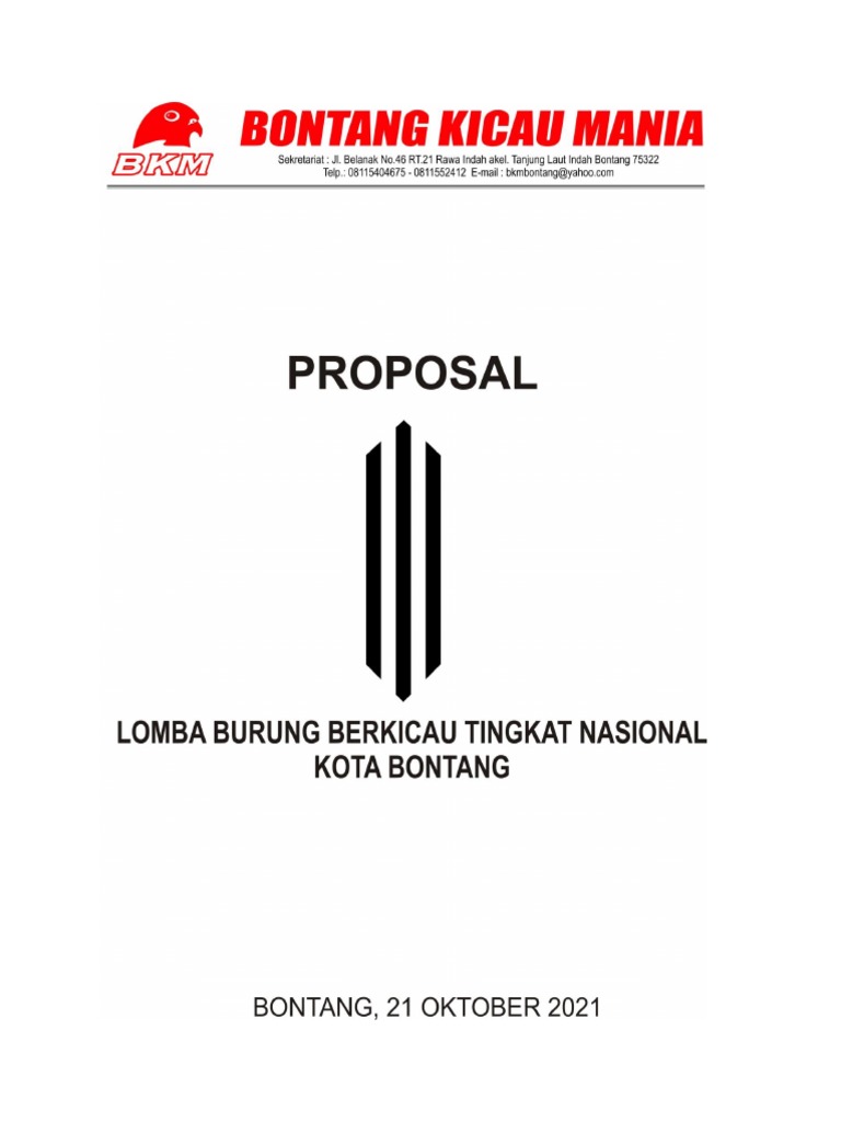 Proposal Lomba Burung | PDF