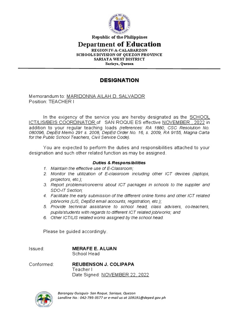 DESIGNATION | PDF | Educational Technology