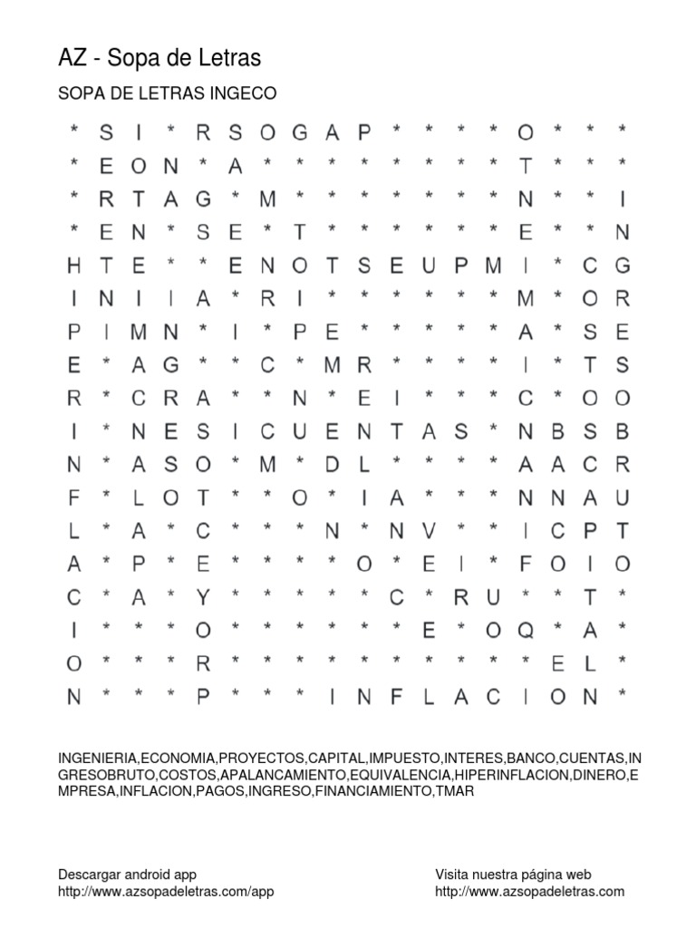 Sopa de Letras Contestada Ingeco | PDF | Negocios | Finanzas y dinero