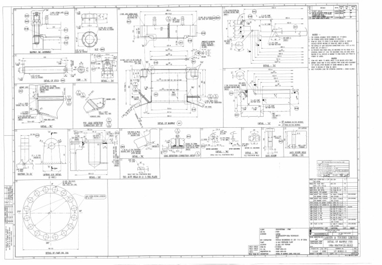 1P-60910-2 Detail of Manway For Urea Reactor R06101 R2 | PDF