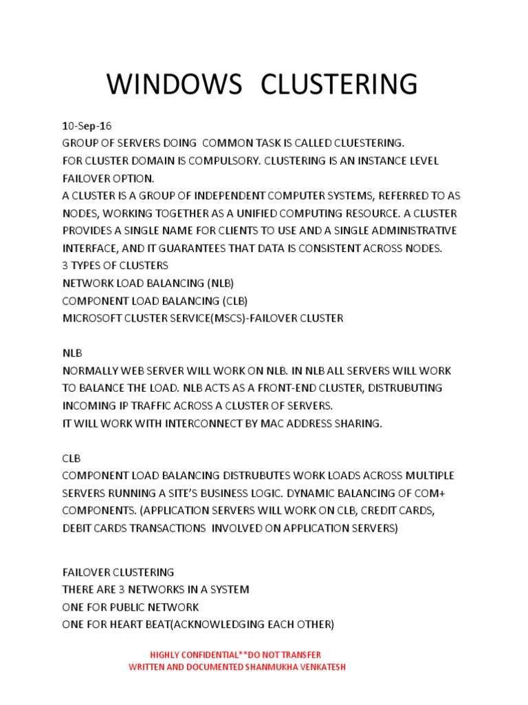 Clustering Pdf Computer Cluster Load Balancing Computing