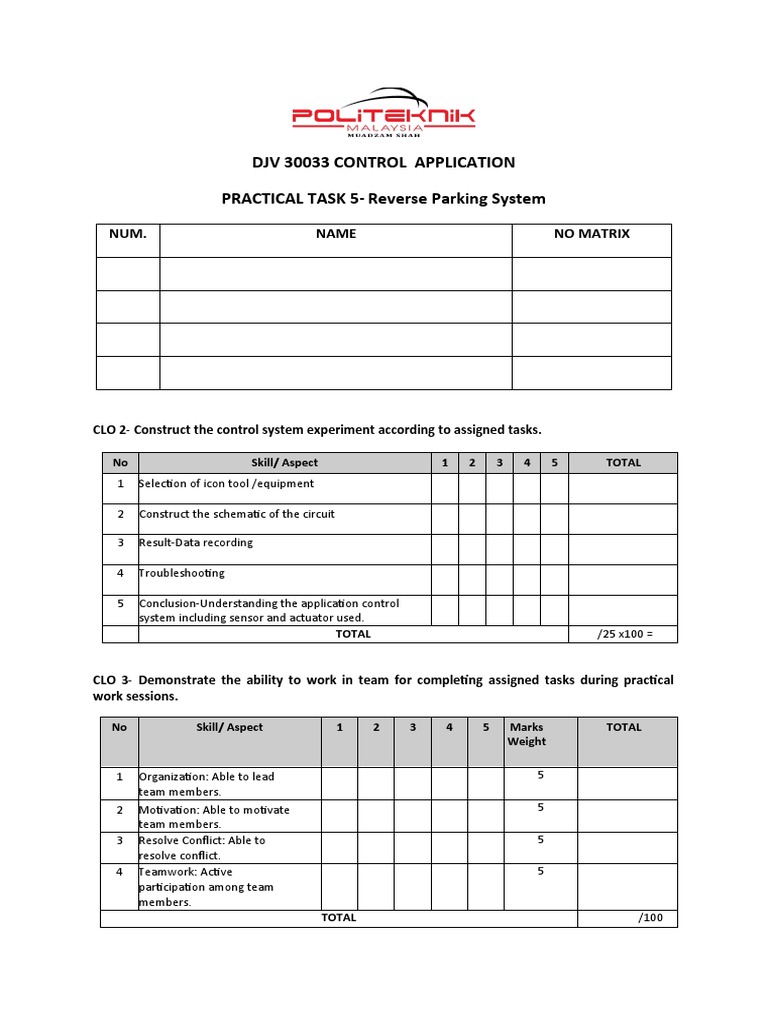 Practical 5-Reverse Parking System | PDF | Ultrasound | Computer ...