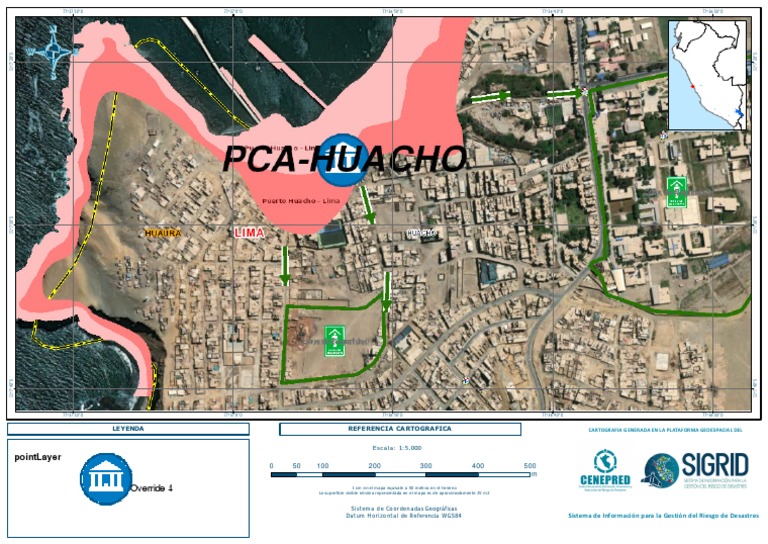 Mapa de Evacuación en Caso de Tsunami Pca Huacho | PDF | Ciencias de la ...