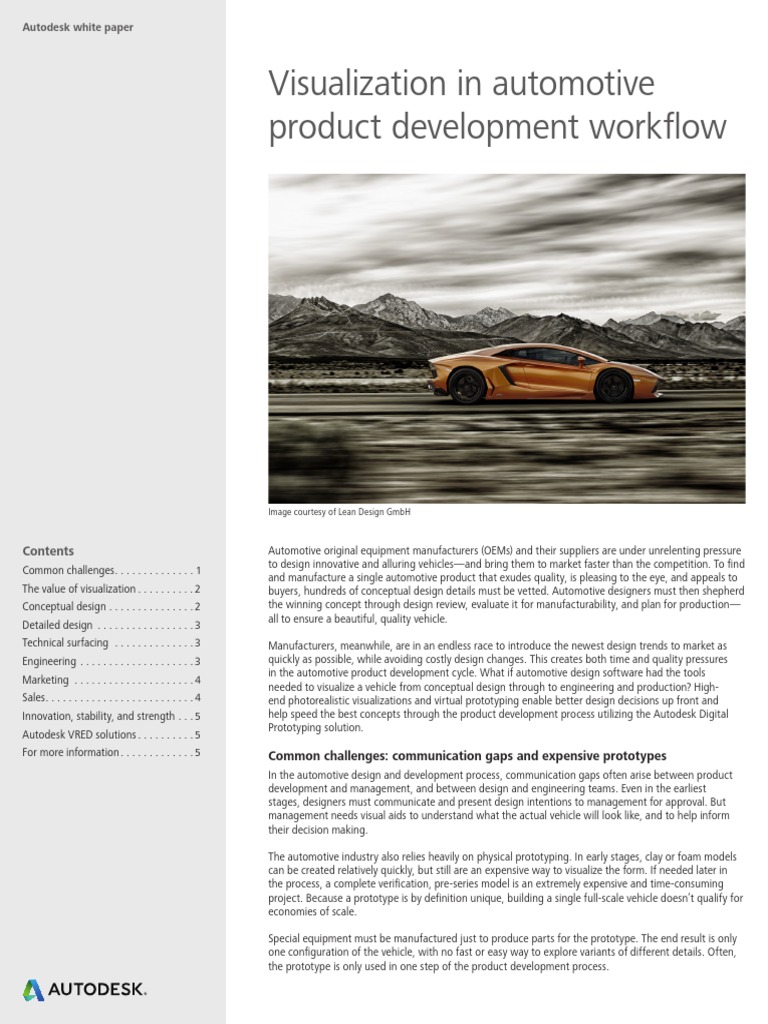 Fy15 Autodesk Automotive Whitepaper en Us | PDF | Prototype ...