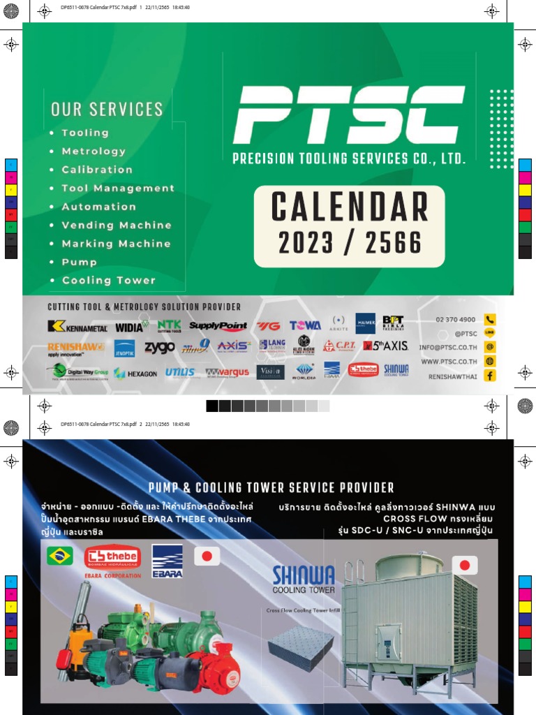 ปฏิทินปี 2566 ให้หวยแม่น Calendar PTSC 2023 | PDF