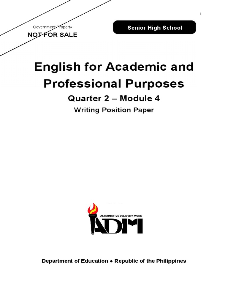 EAPP Q2 Module 4 With KEY TO CORRECTION | PDF | Argument | Knowledge