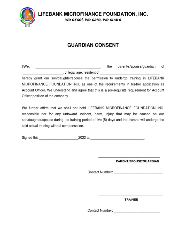 Guardian Consent | PDF