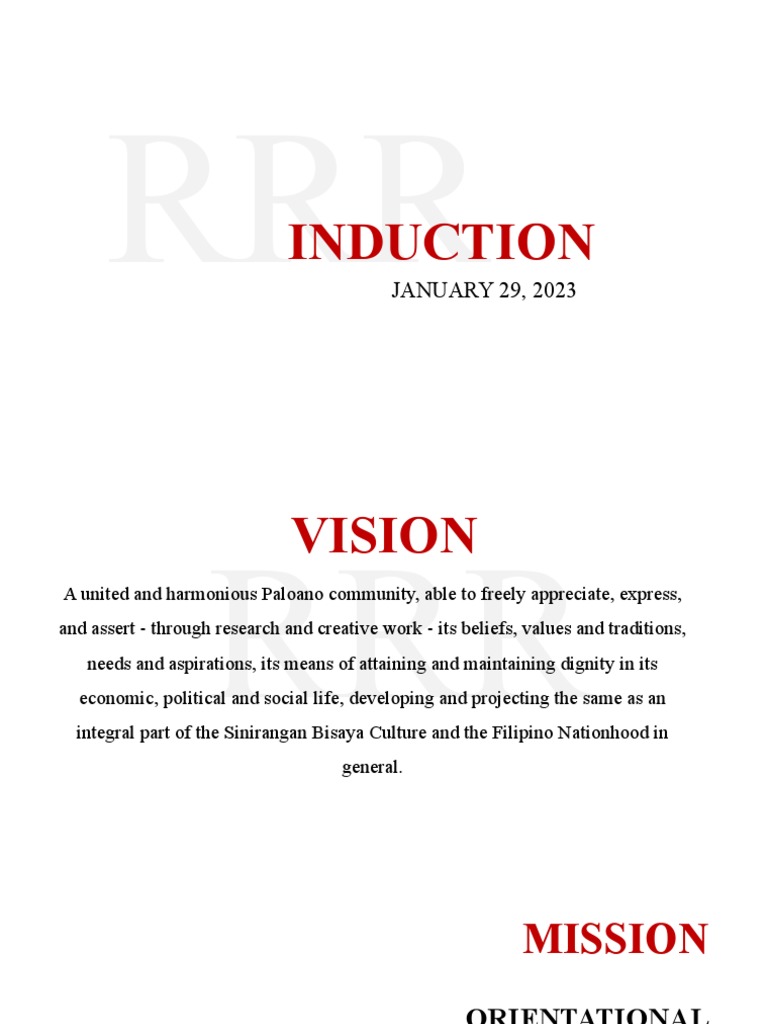 RRR Induction Presentation 01 | PDF