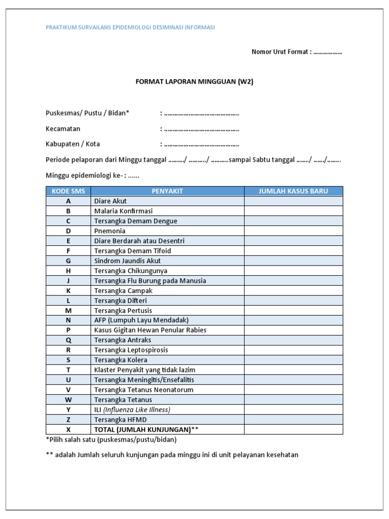 Form Laporan Mingguan W2 | PDF