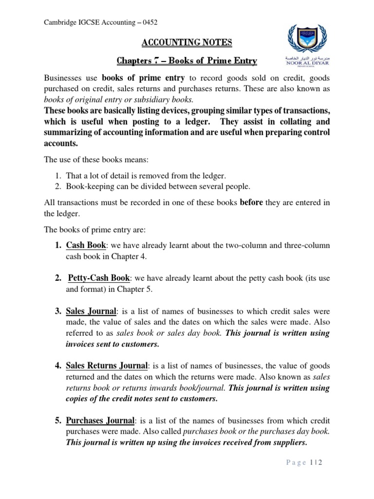 Accounting 0452 Notes-Ch7 | PDF | Service Industries | Economies
