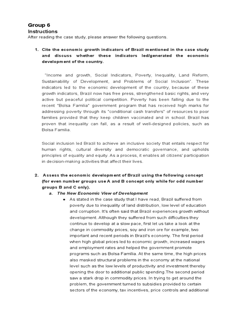ED111 Case Study Group 6 | PDF | Poverty | Poverty & Homelessness