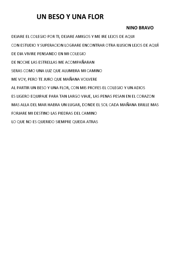 Un Beso y Una Flor | PDF