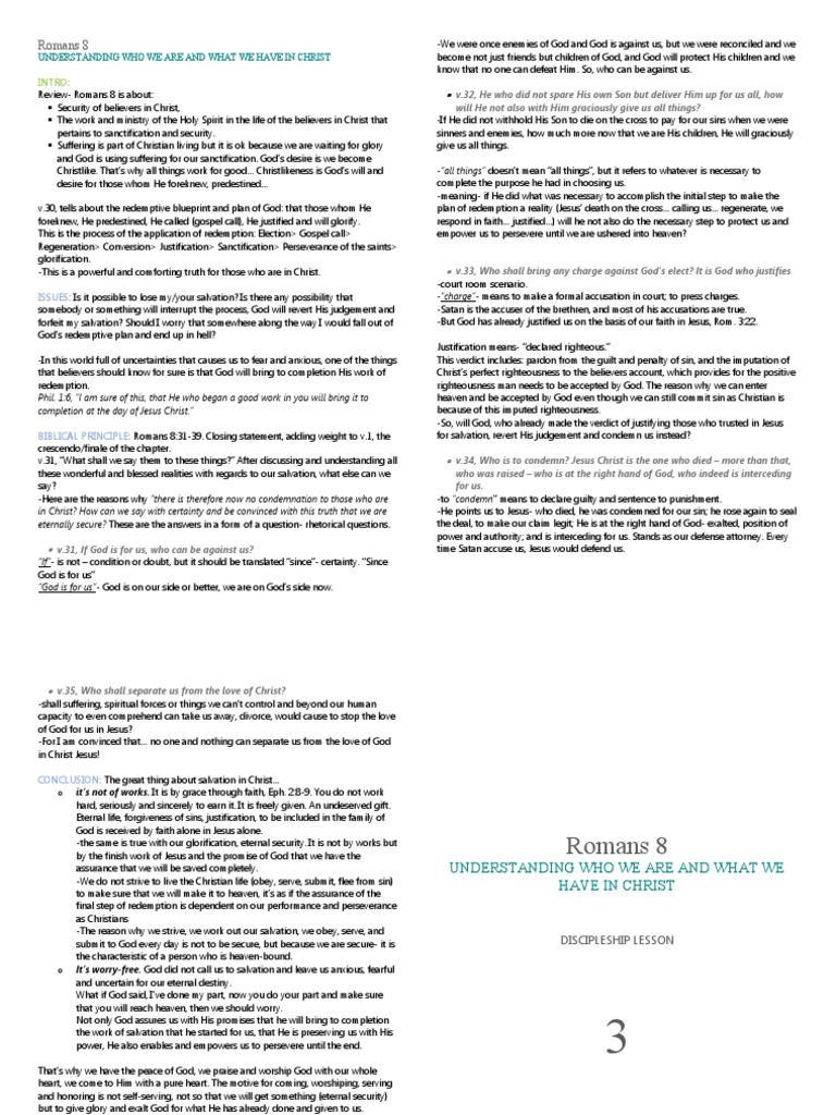 Understanding Our Eternal Security in Christ | PDF | Justification ...