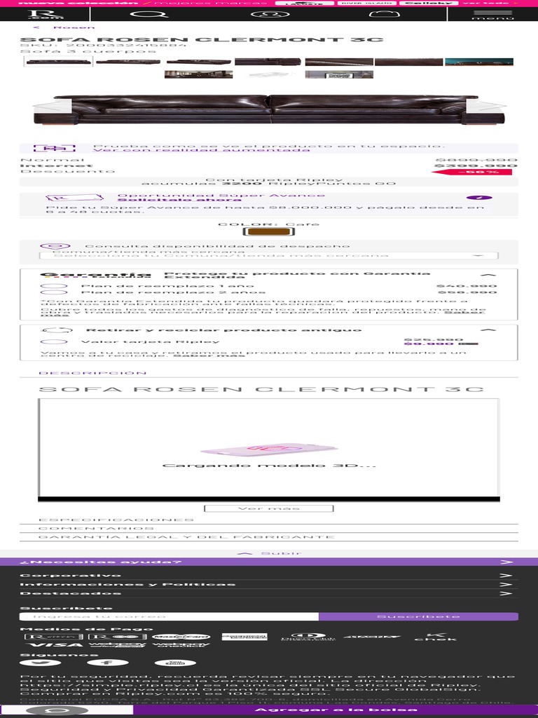 Ripley - SOFA ROSEN CLERMONT 3C | PDF