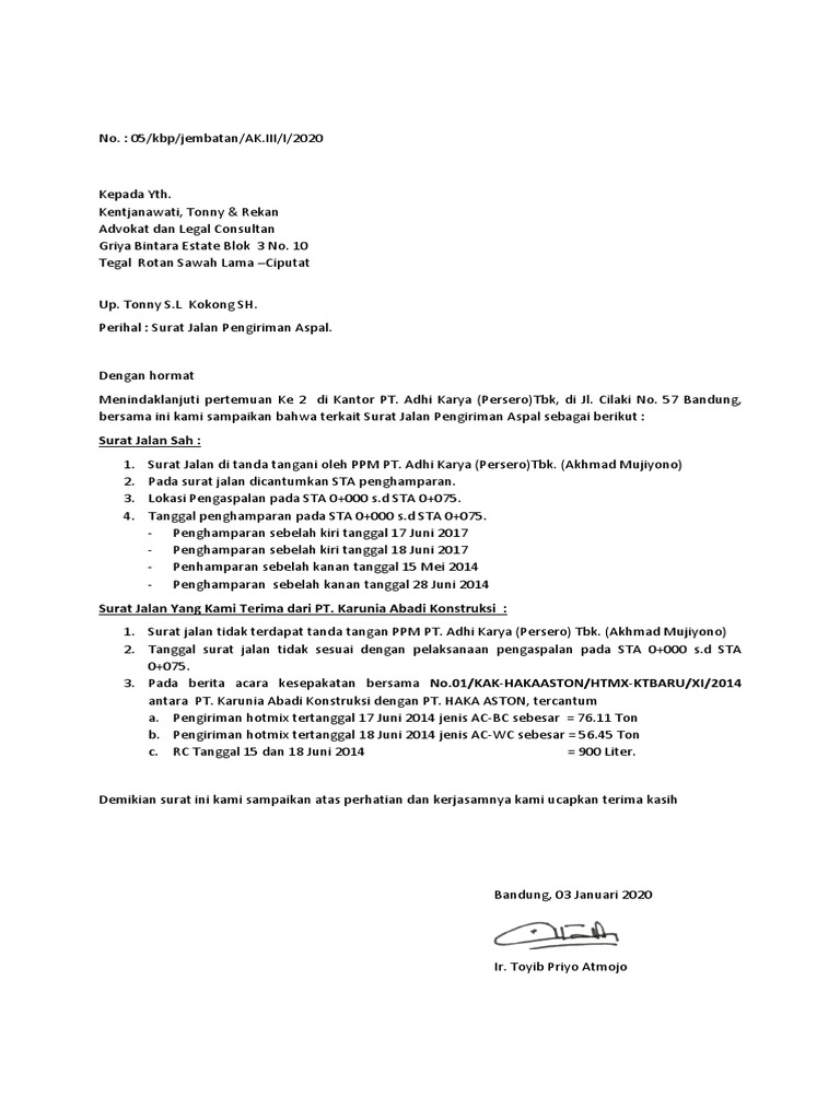 Perihal Surat Jalan | PDF