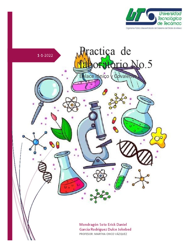 Practica De Laboratorio No 5 Pdf Enlace Covalente Enlace Químico