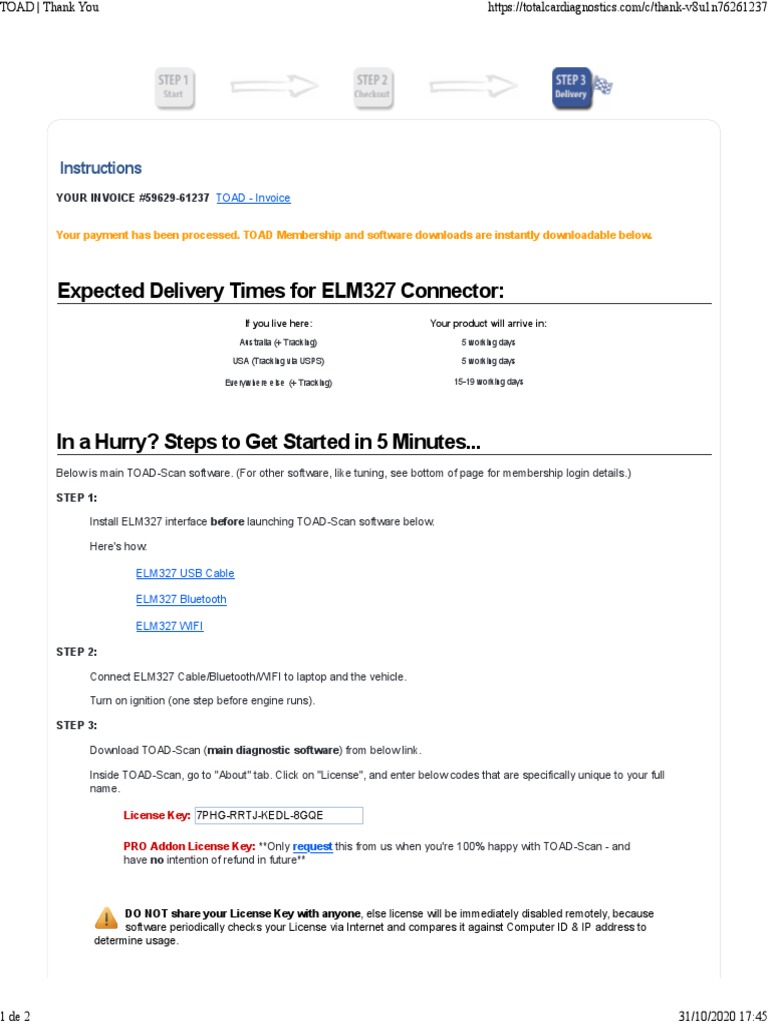 Instrucciones TOAD - PRO | PDF | Bluetooth | Computing