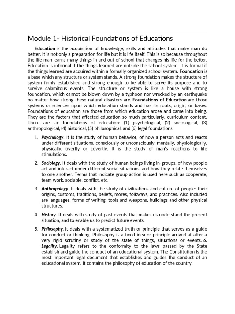 fOUNDATION OF eDUCATION | PDF | Socialization | Anthropology