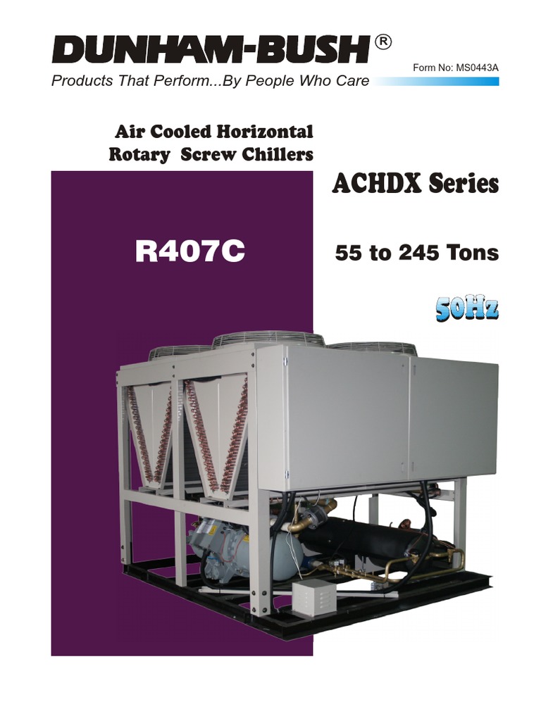 Dunham-Bush ACHDX Chiller Overview | PDF | Heat Exchanger | Fuse ...