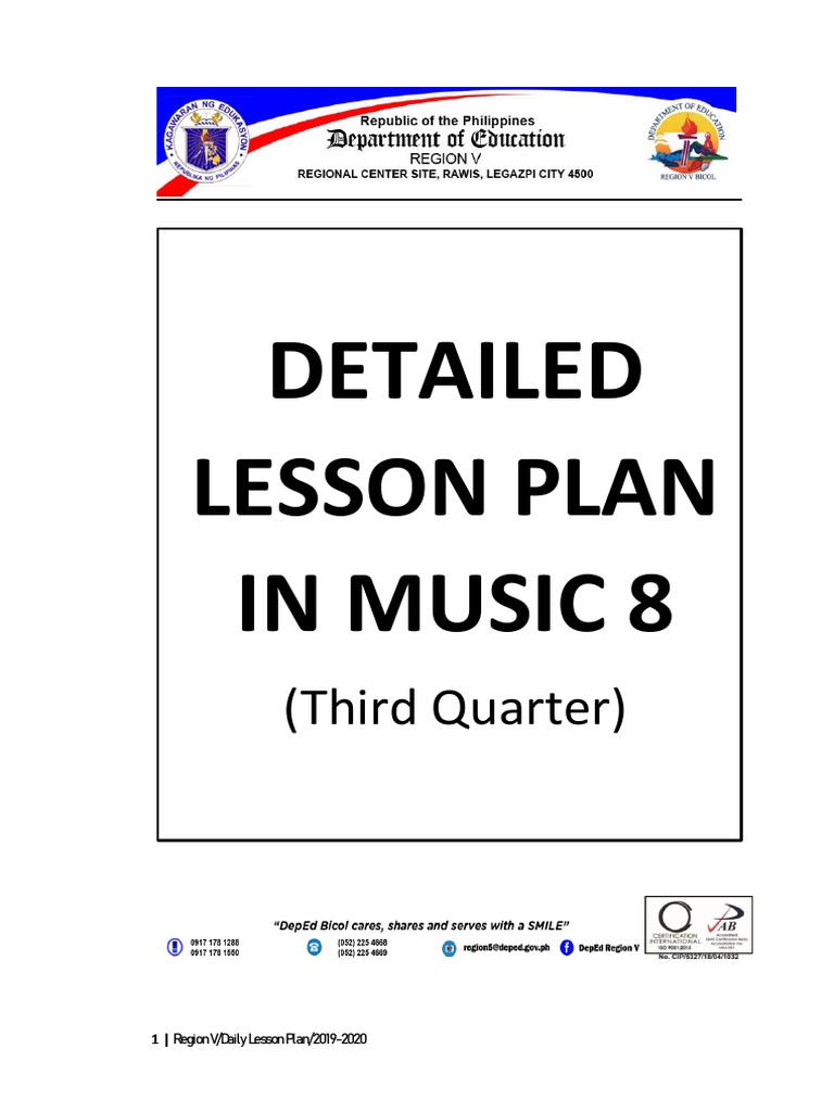 MAPEH 8 Music Lesson Plan: Quarter 3 | PDF | Lesson Plan | Learning