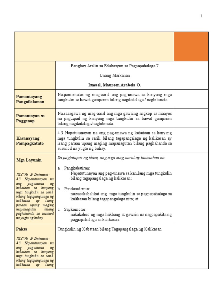 Ismael Final Lesson Plan | PDF