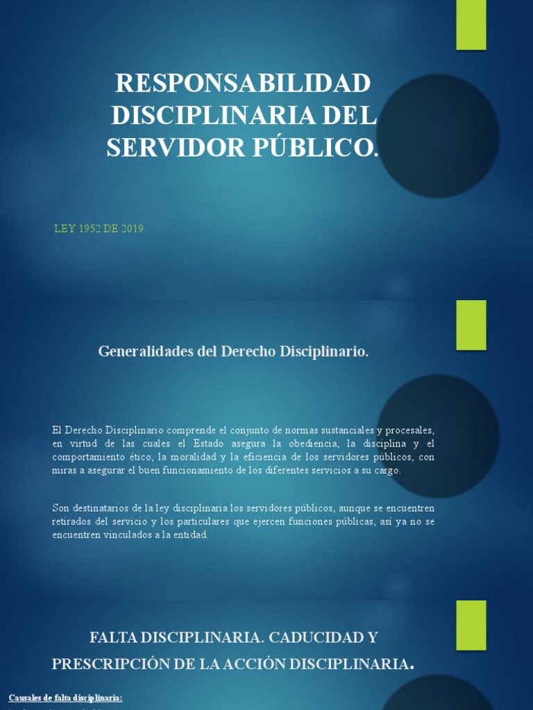 Clase 4. Responsabilidad Disciplinaria Del Servidor Público ...