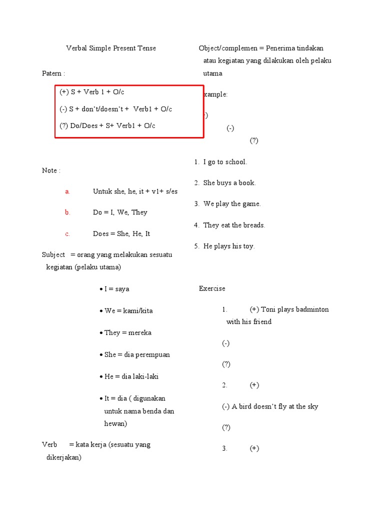 Simple Present Tense Pdf